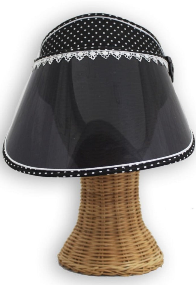 Solar Face Shield Face Visor Black, Tan & Pink - Sungrubbies.com